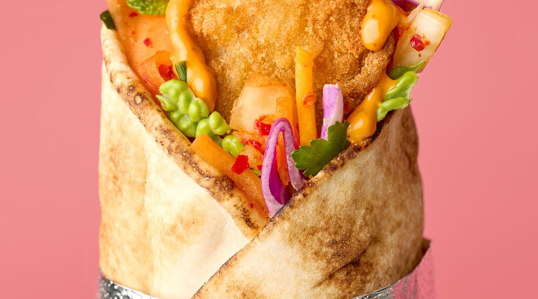 Crunchy Korean Chicken Wrap - LEON