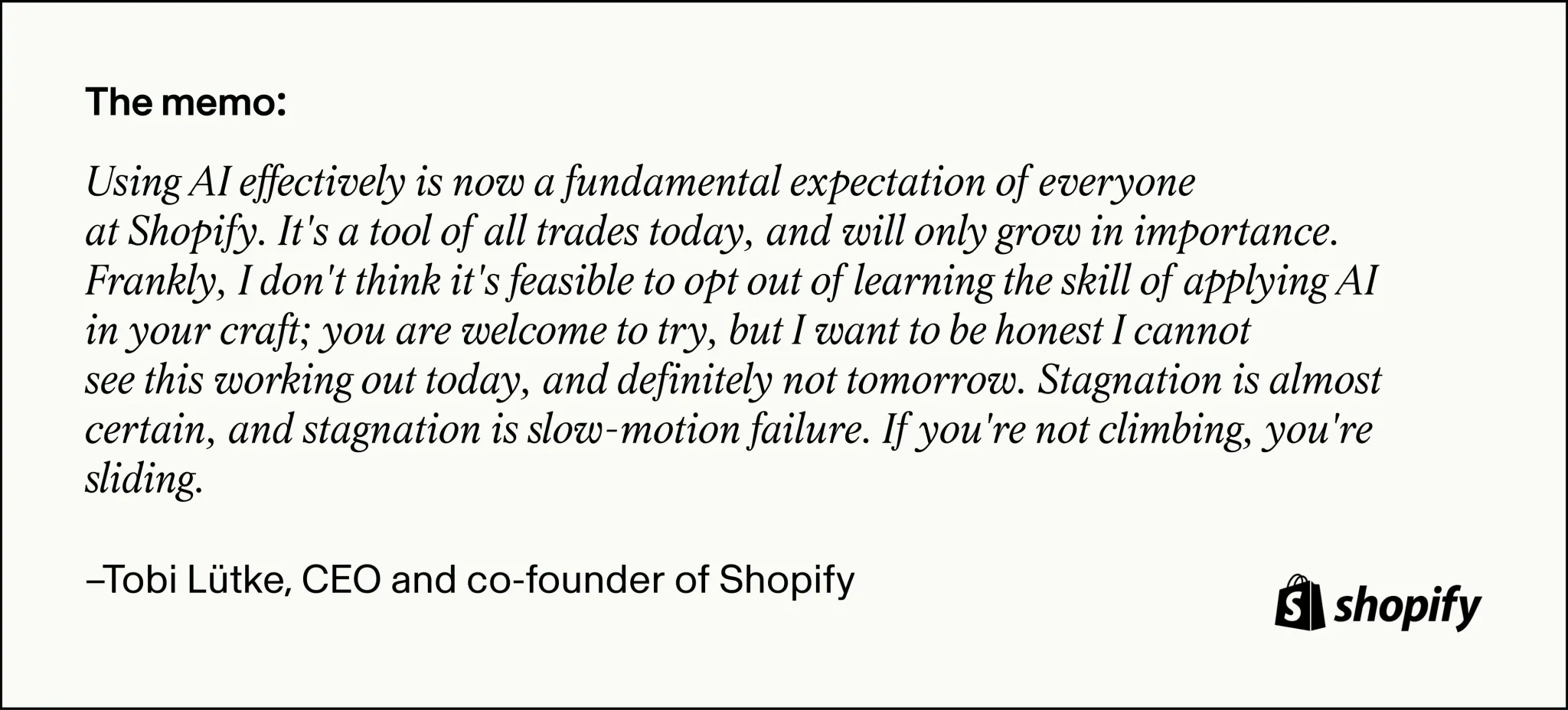 From Memo to Movement: Shopify’s Cultural Adoption of AI | First Round