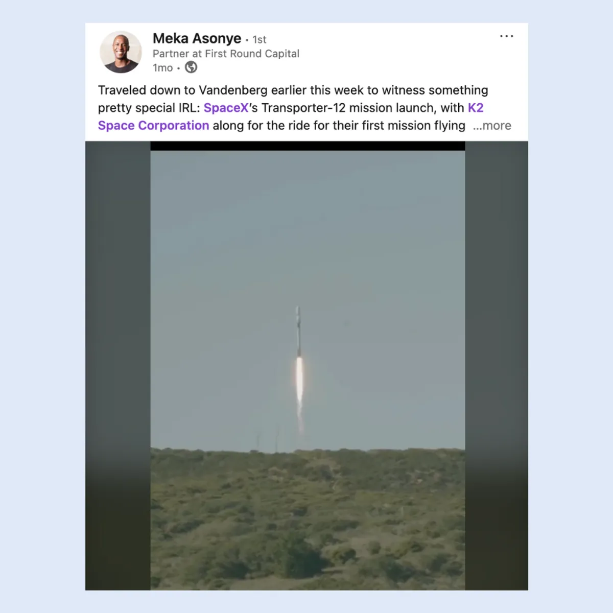 K2 Space | First Round