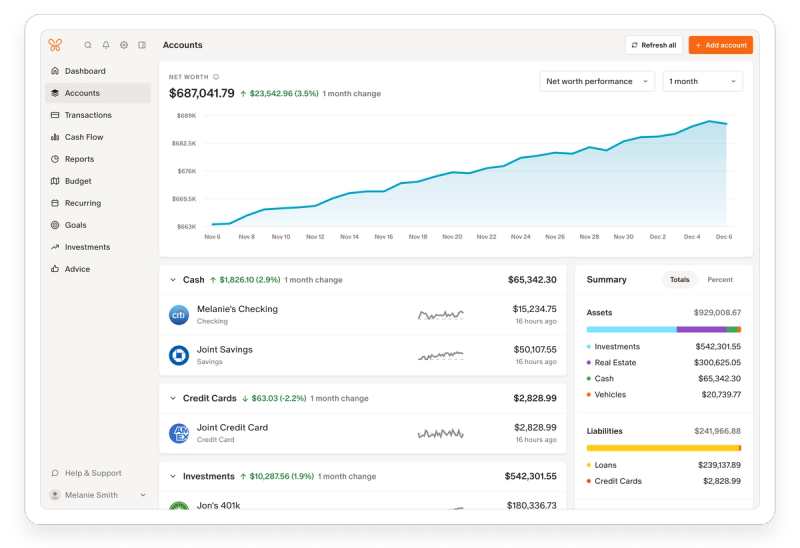 Expense & Net Worth Tracking App | Monarch
