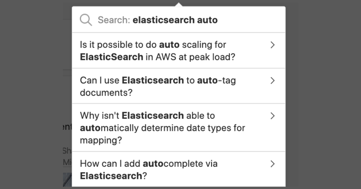 Elasticsearch autocomplete search - Elasticsearch Labs