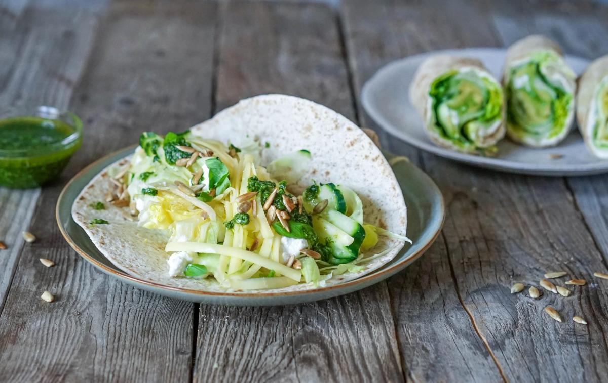Wraps med ost og skinke