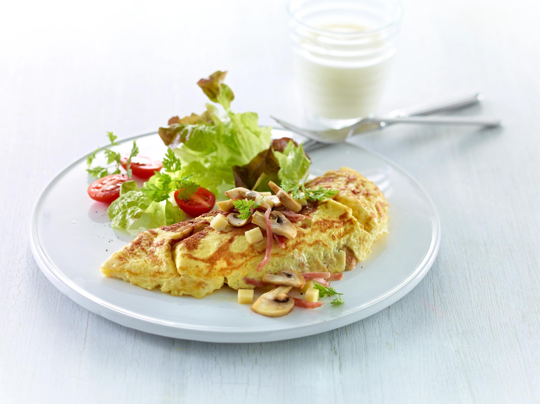 Omelett med cottage cheese