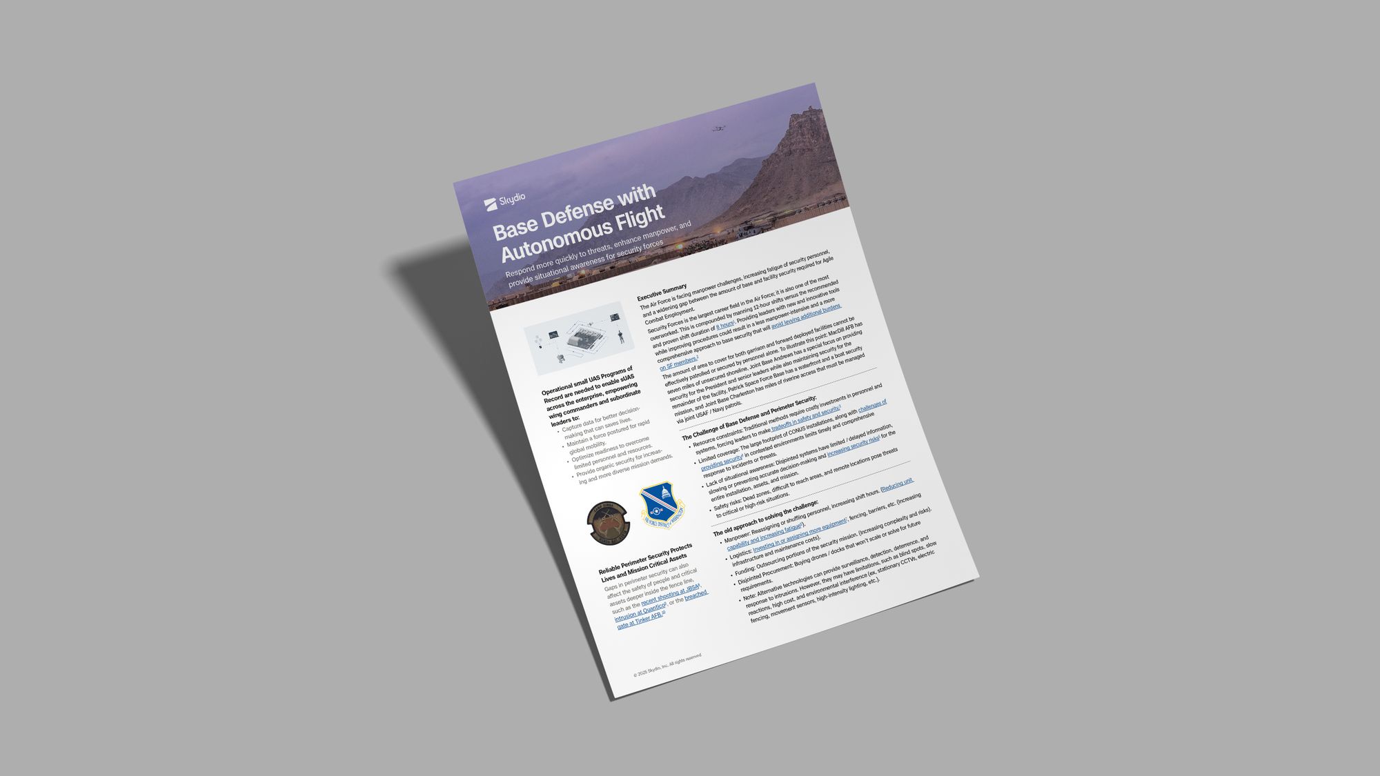 Solution Sheet | Skydio