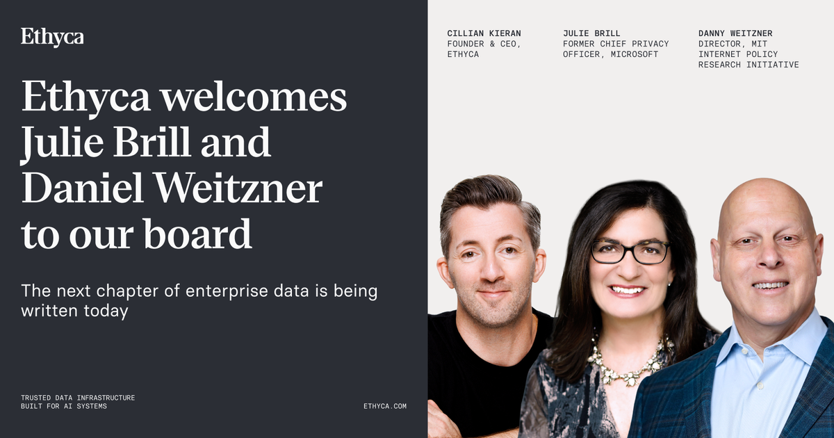 Julie Brill & Daniel Weitzner Join Ethyca Board | Ethyca