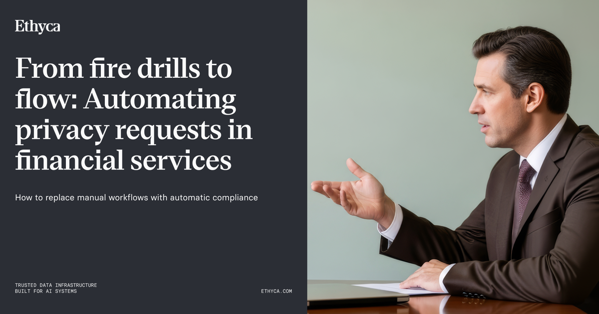 Automating Privacy Requests in Financial Services | Ethyca | Ethyca