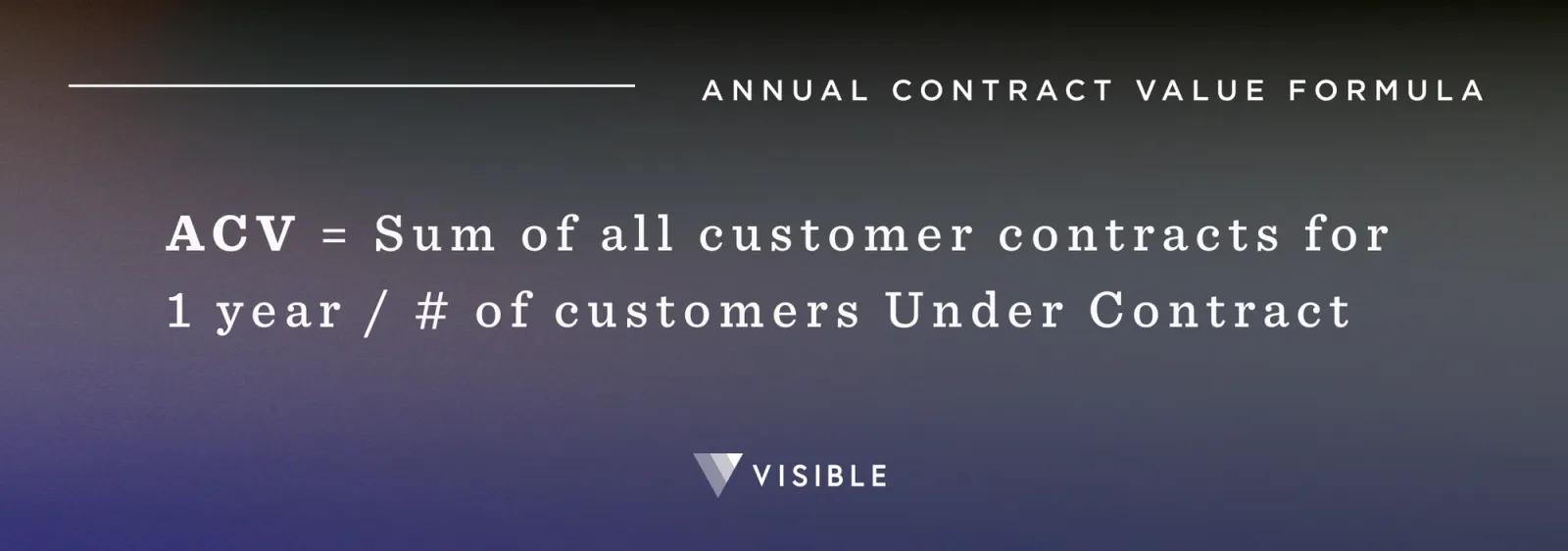 Breaking Down the Nuances of Annual Contract Value (ACV) - Visible.vc