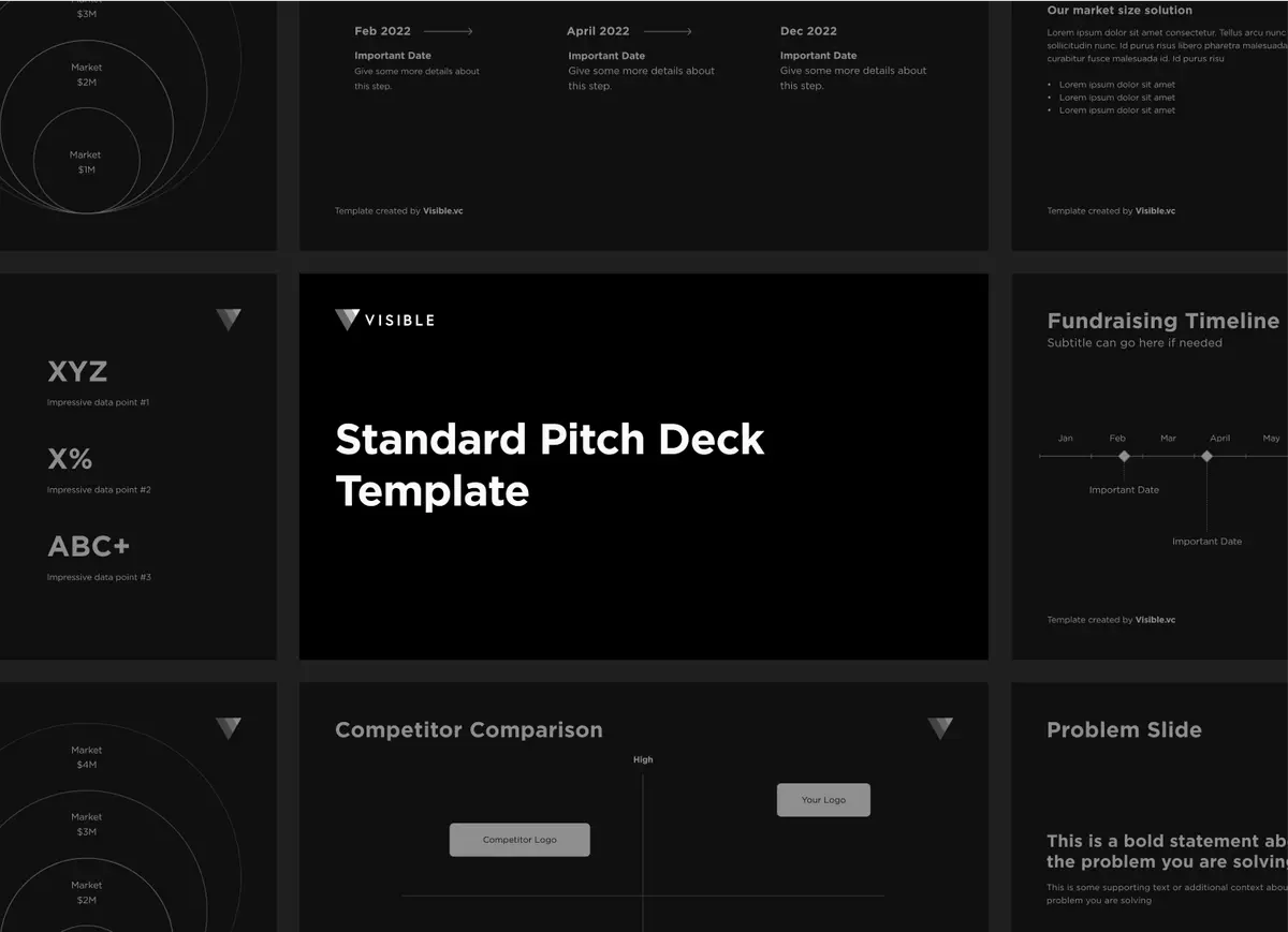 Our Teaser Pitch Deck Template - Visible.vc