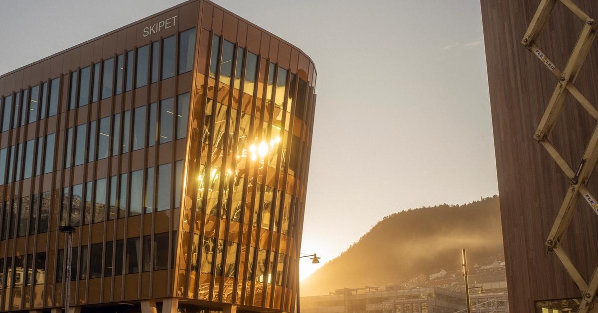 Skipet er Bergens første og største næringsbygg i massivtre | Tenk Tre