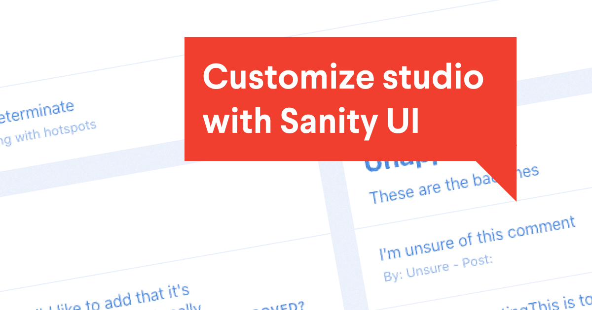 Usage in Sanity Studio – Sanity UI
