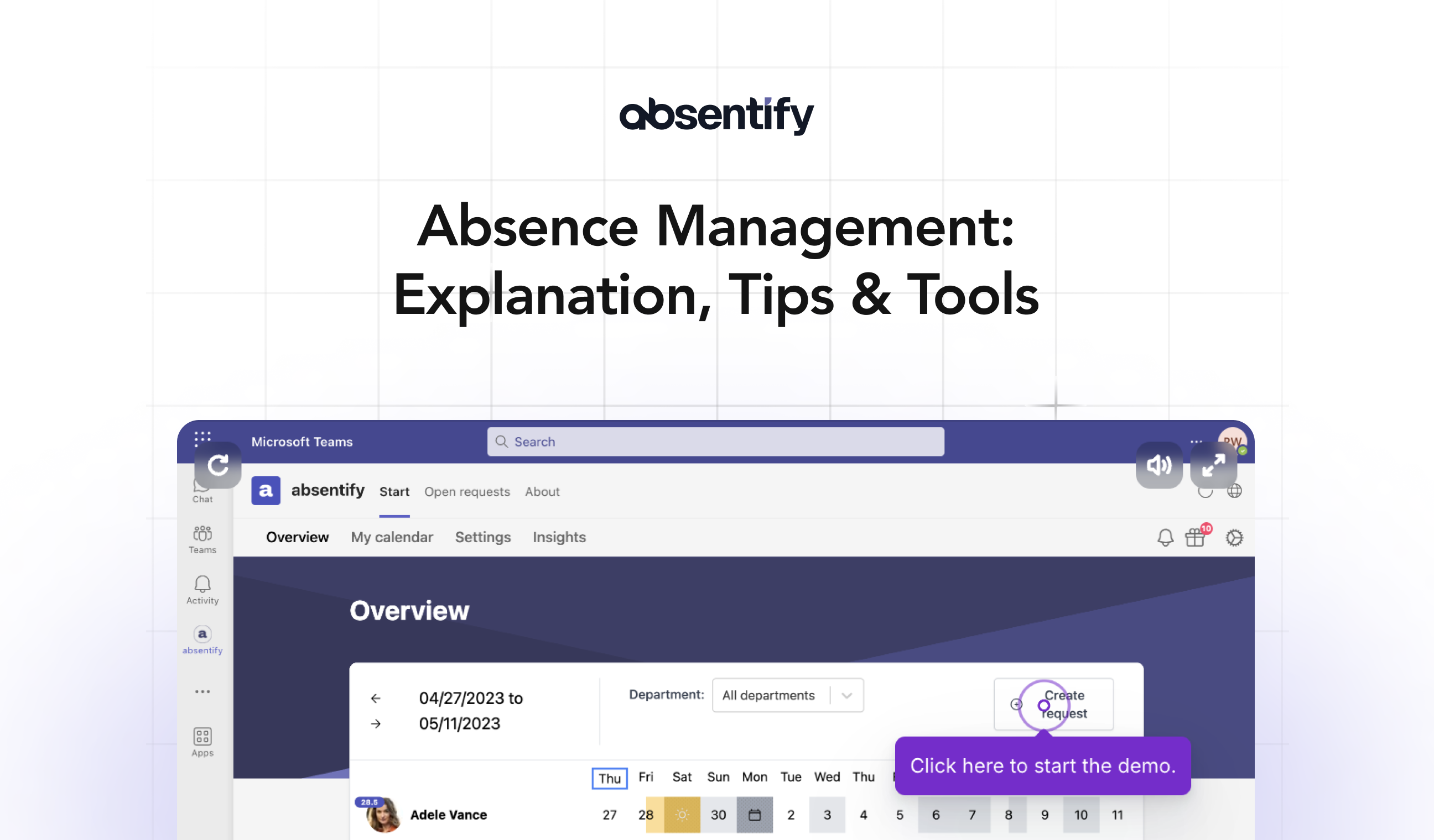 Absence Management | Easily plan for downtime