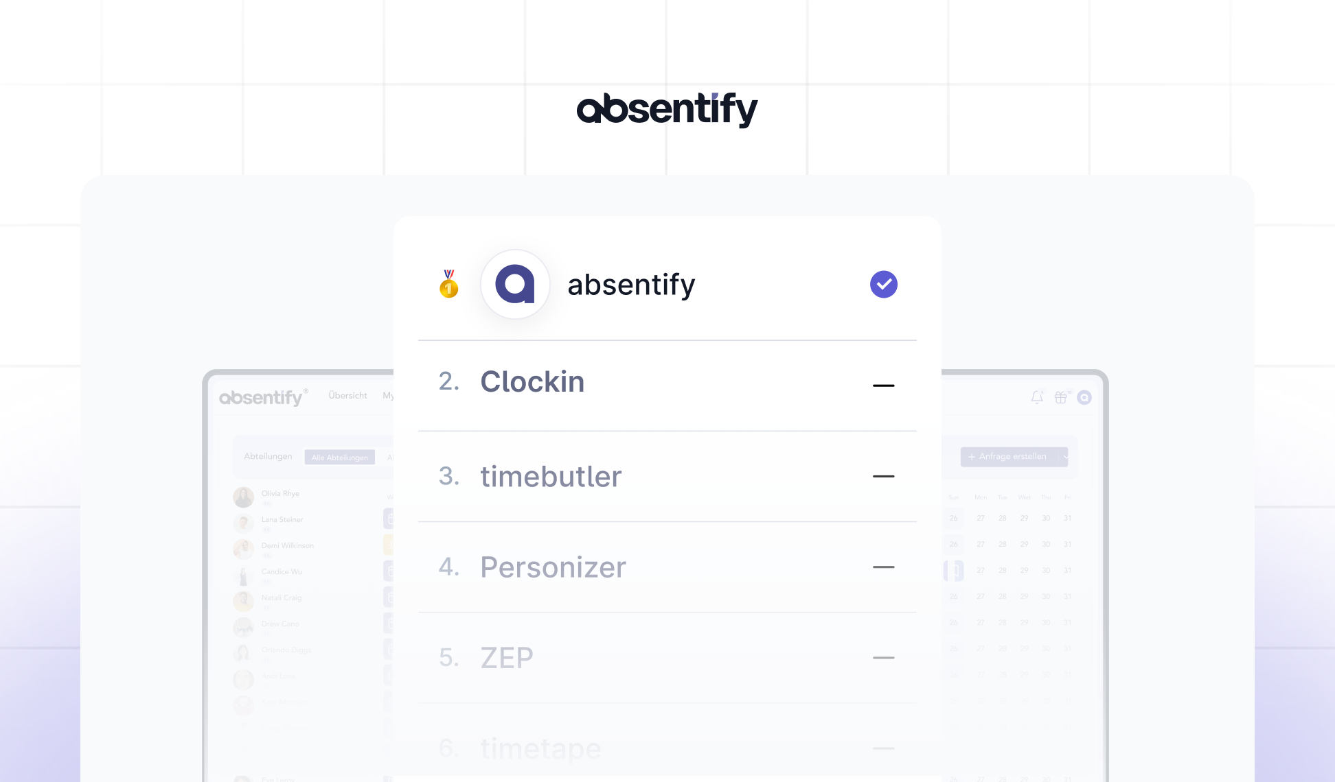 absence-Alternative | 7 Tools im Vergleich | absentify