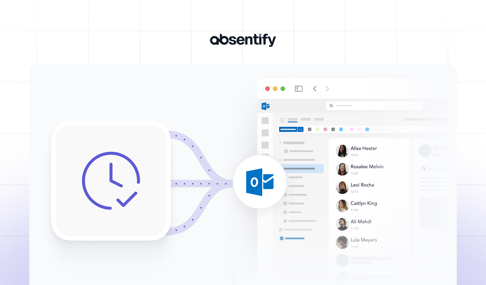 Outlook Arbeitszeit einstellen | absentify