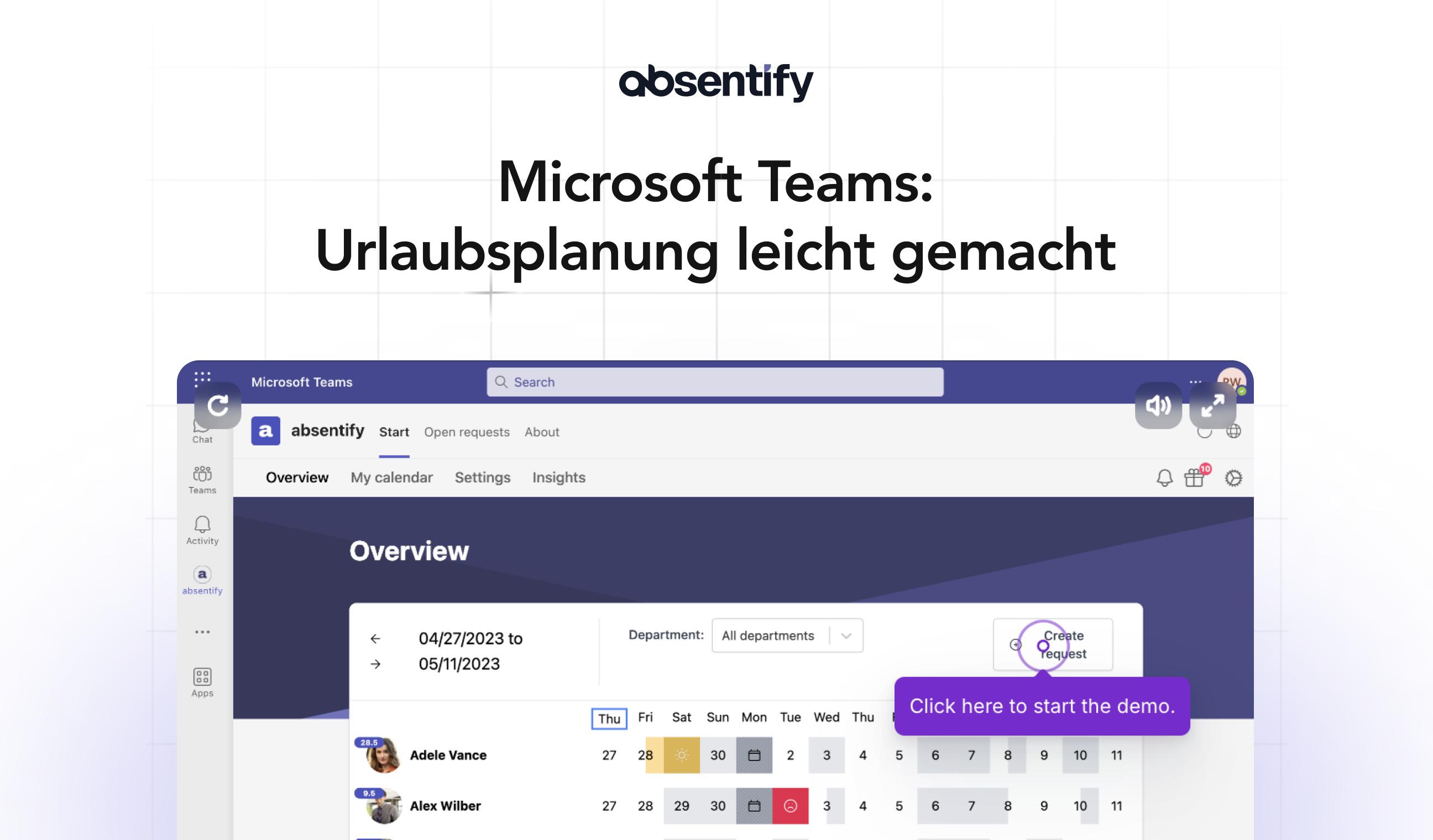 So geht Urlaubsplanung in Microsoft Teams