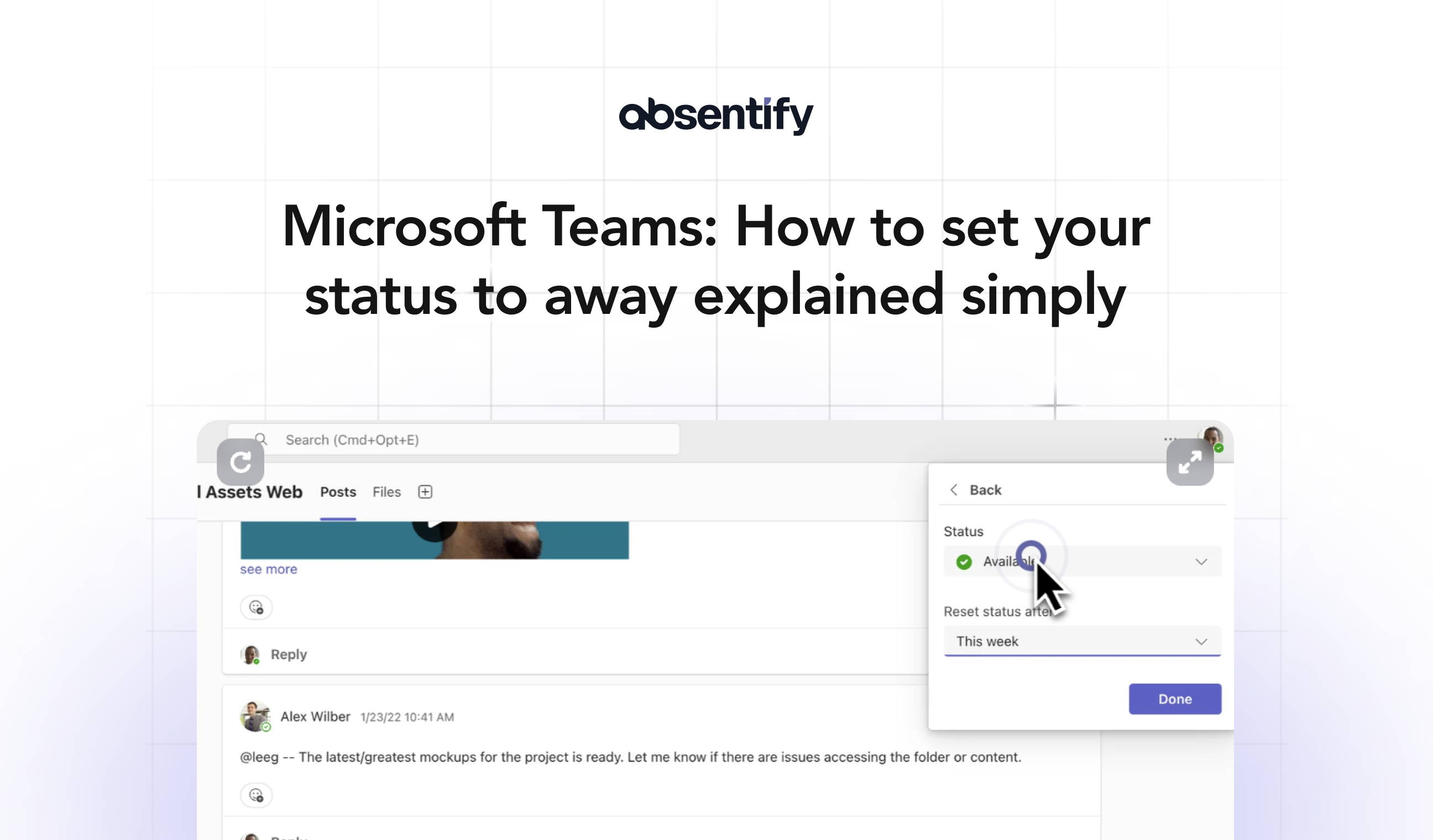 Simply set absence in Teams