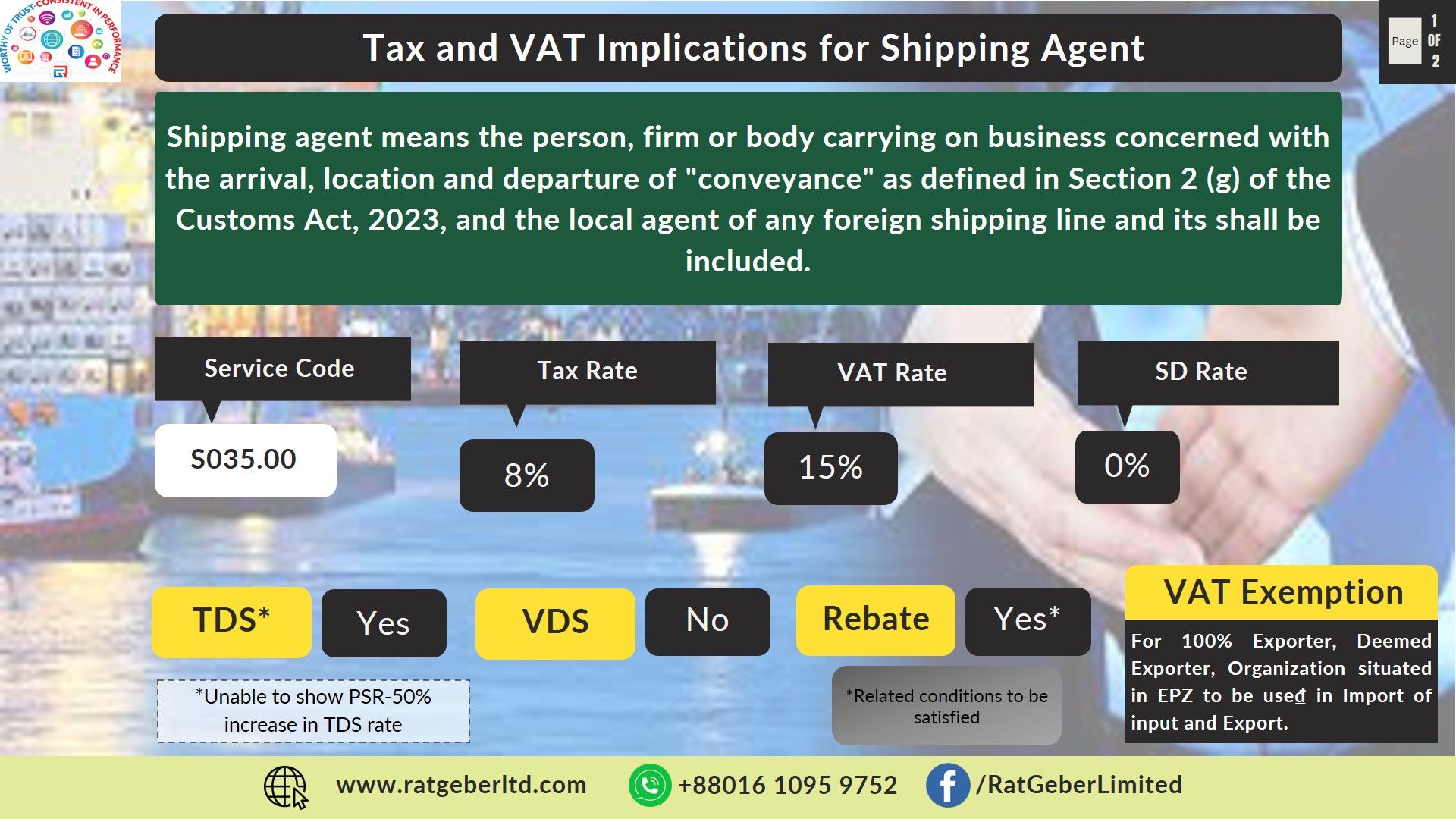 Part-15: TAX, VAT and JV Implications for Service. | Ratgeber | RatGeber