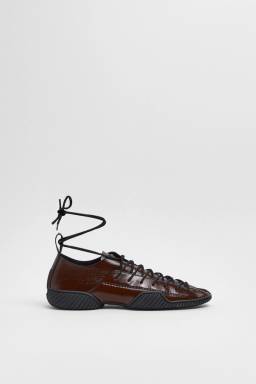 Prudence Brown Lace Sneakers | Miista