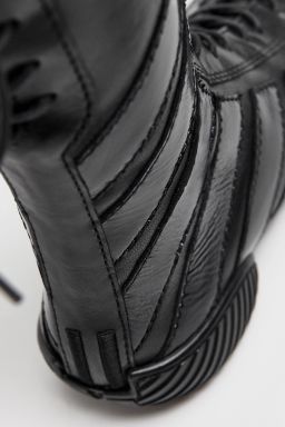 Imogen Black Lace Sneaker Boots | Miista