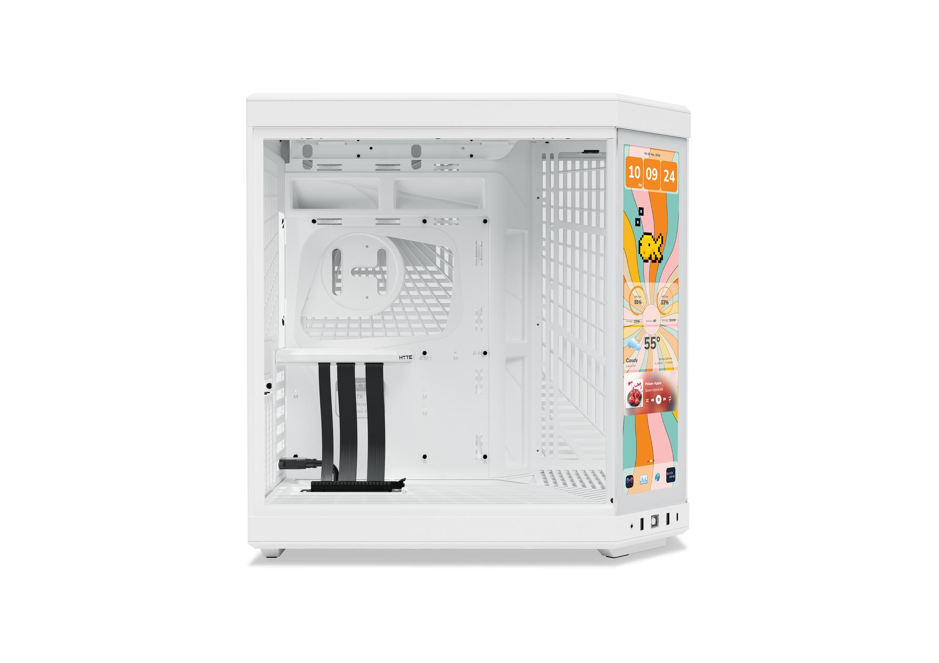 Y70 touch infinite - Our New PC Case with LCD Screen - Snow White | HYTE