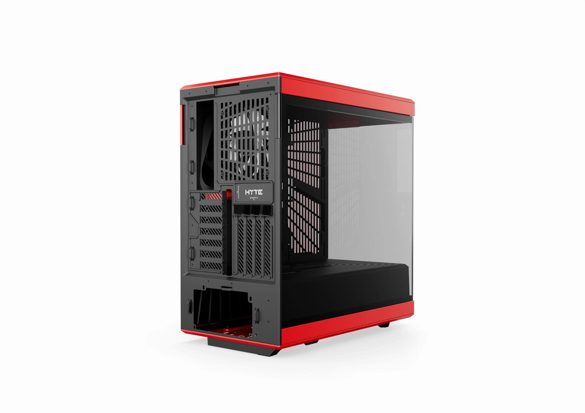 Y40 - ATX PC Cases with PCIe 4.0 Riser - Black Cherry | HYTE