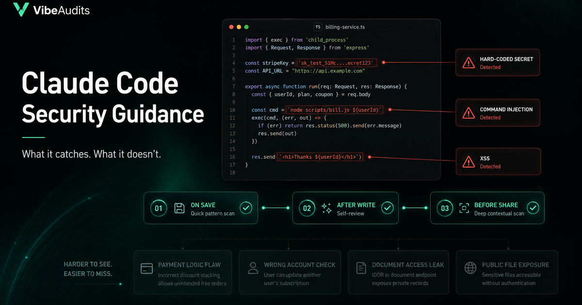 Claude Code Security Plugin: What It Catches and Misses | VibeAudits.com
