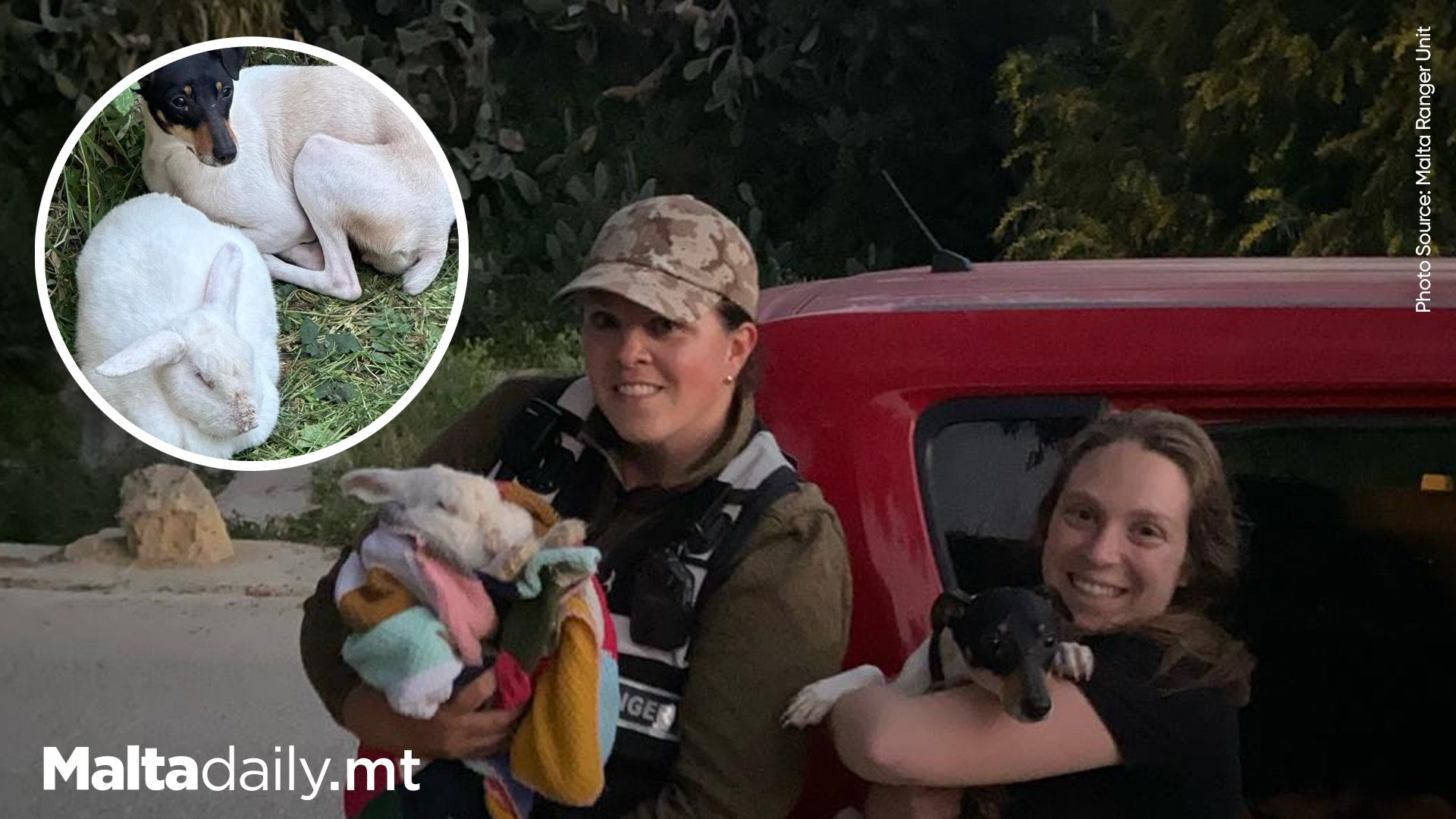 Malta Rangers Rescue Abandoned Dog and Rabbit at Chadwick L…