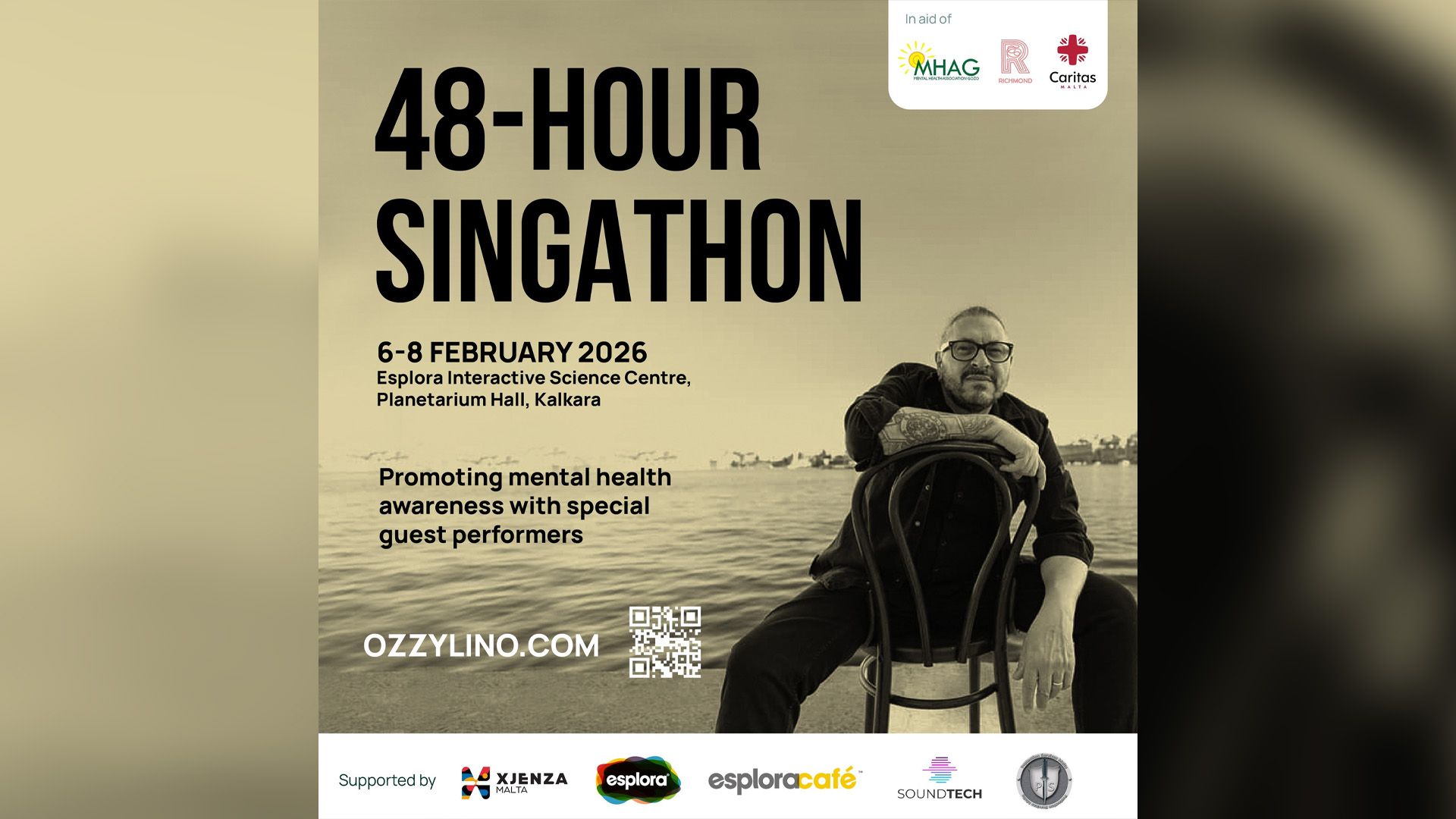 Ozzy Lino's 48-Hour Singathon for Mental Health at Esplora