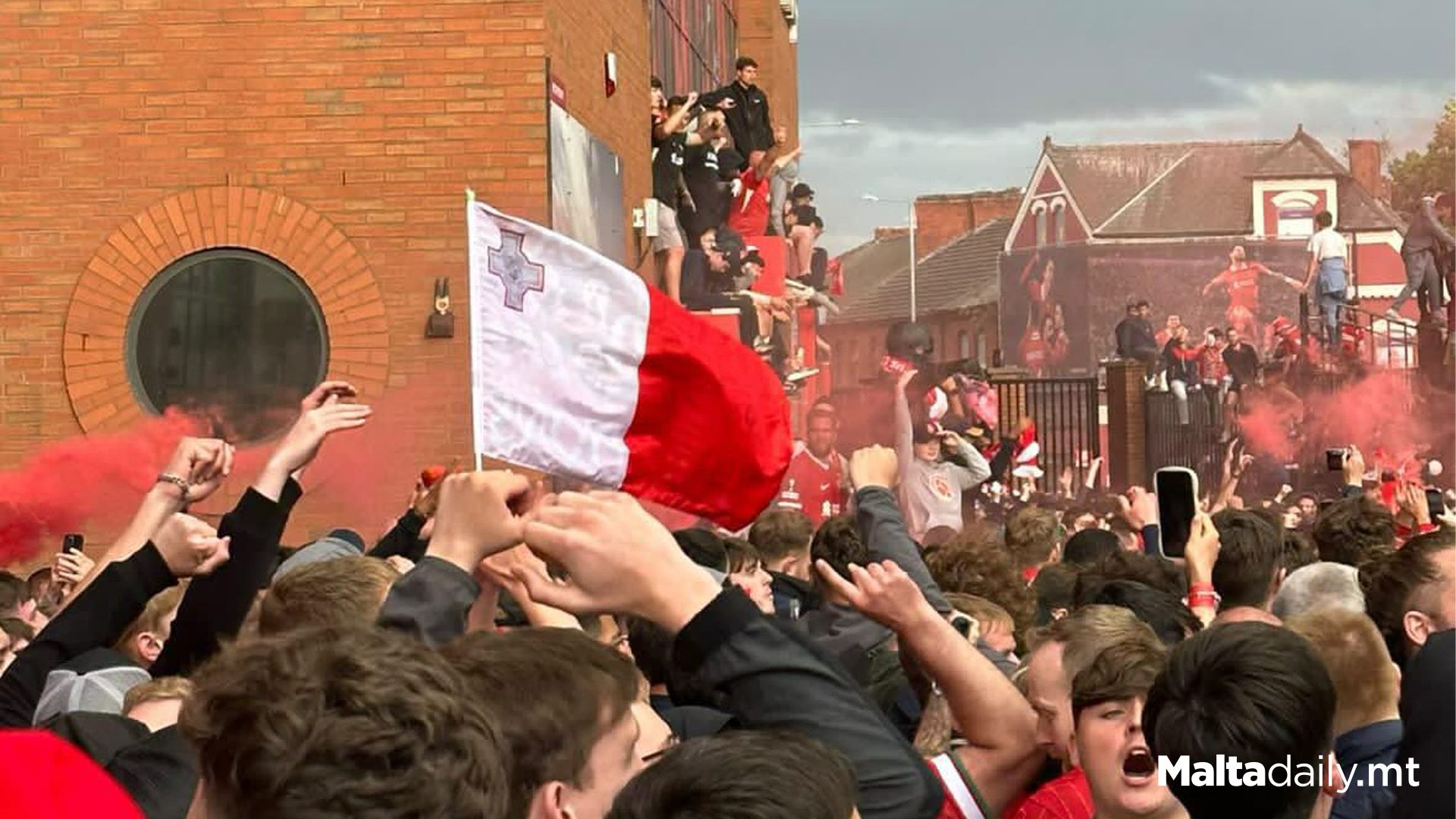 Maltese Flag Spotted During Liverpool Title Celebrations