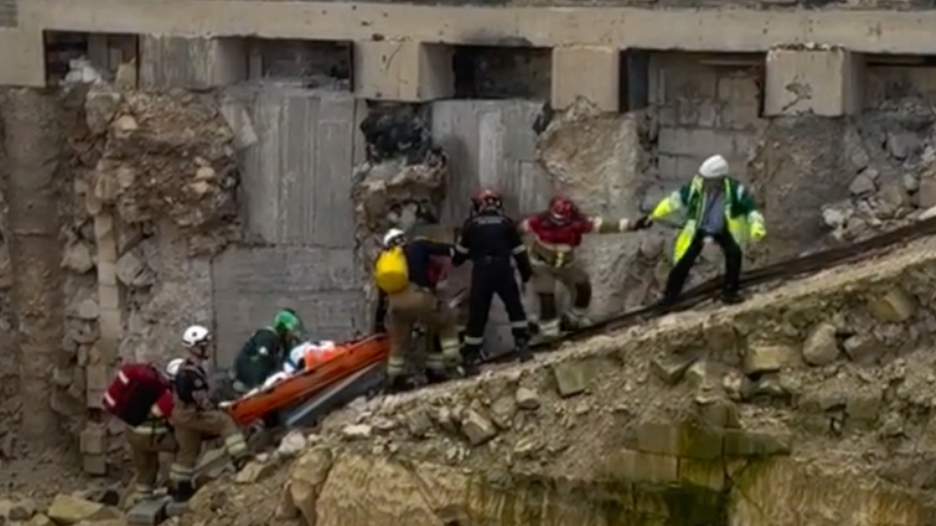 Teamwork Rescue During Storm Harry