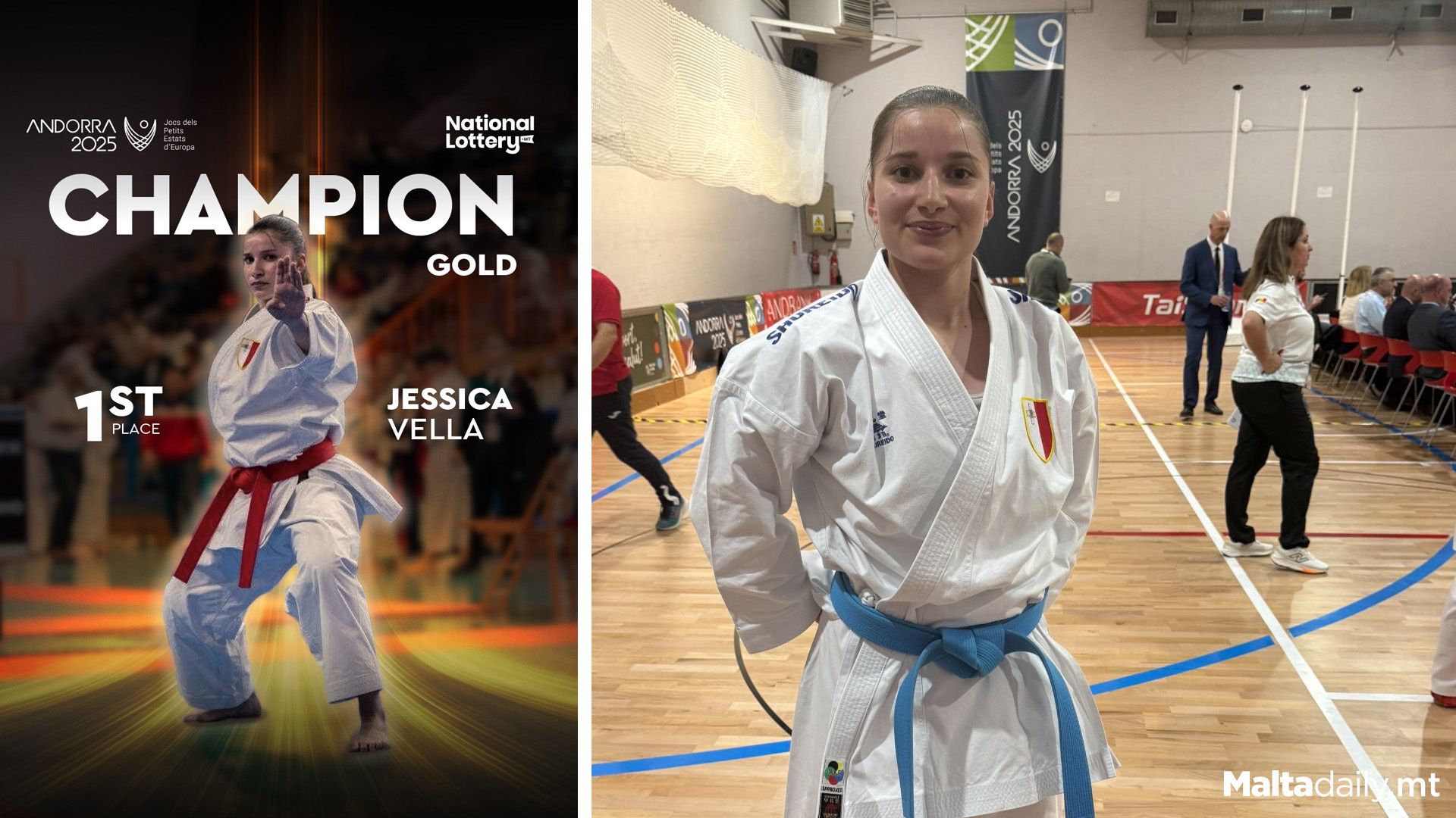 Jessica VellaSecures Malta’s 1st Ever Gold In Karate At GSS…