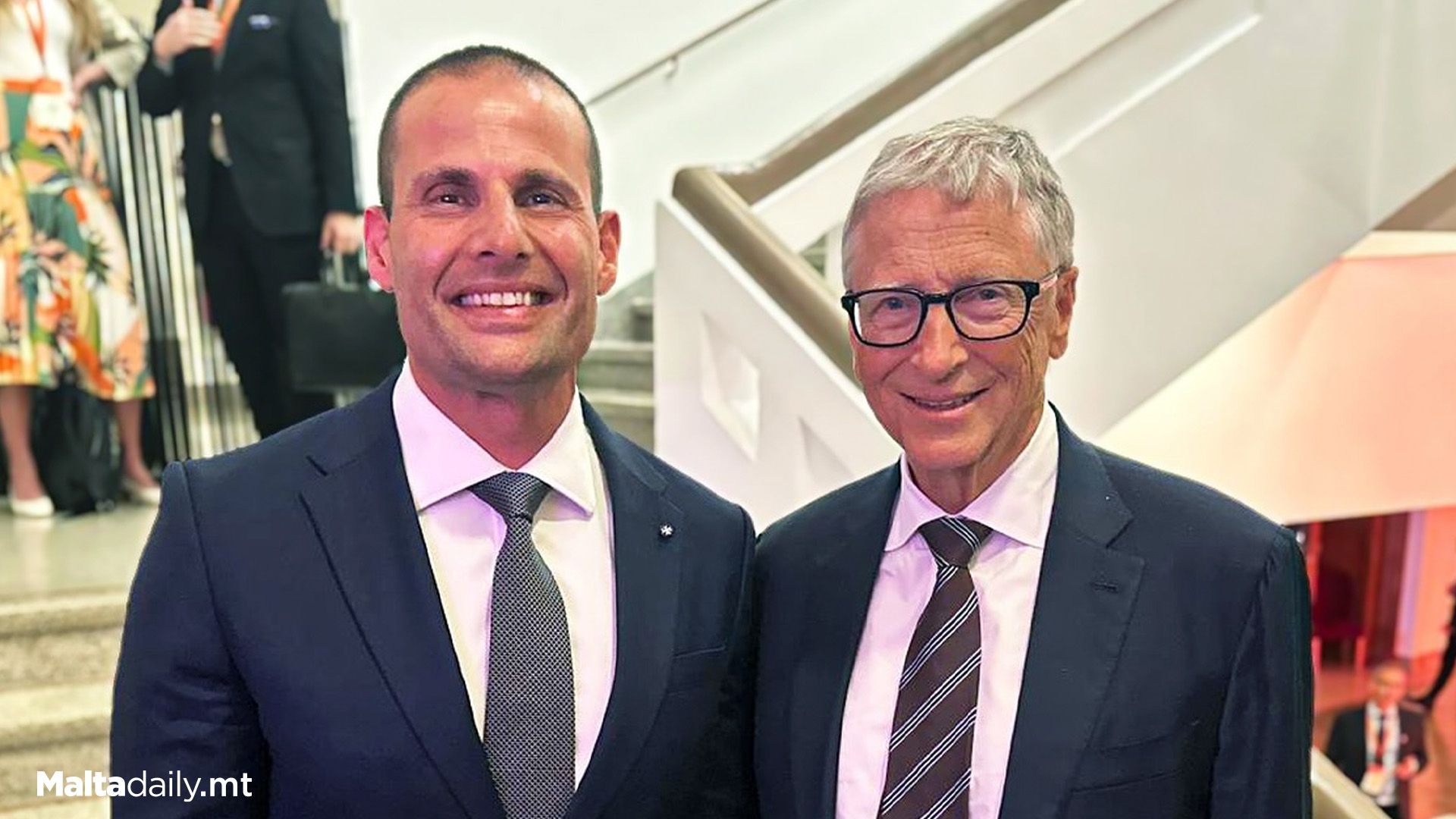 Robert Abela Meets Bill Gates At GAVI Summit