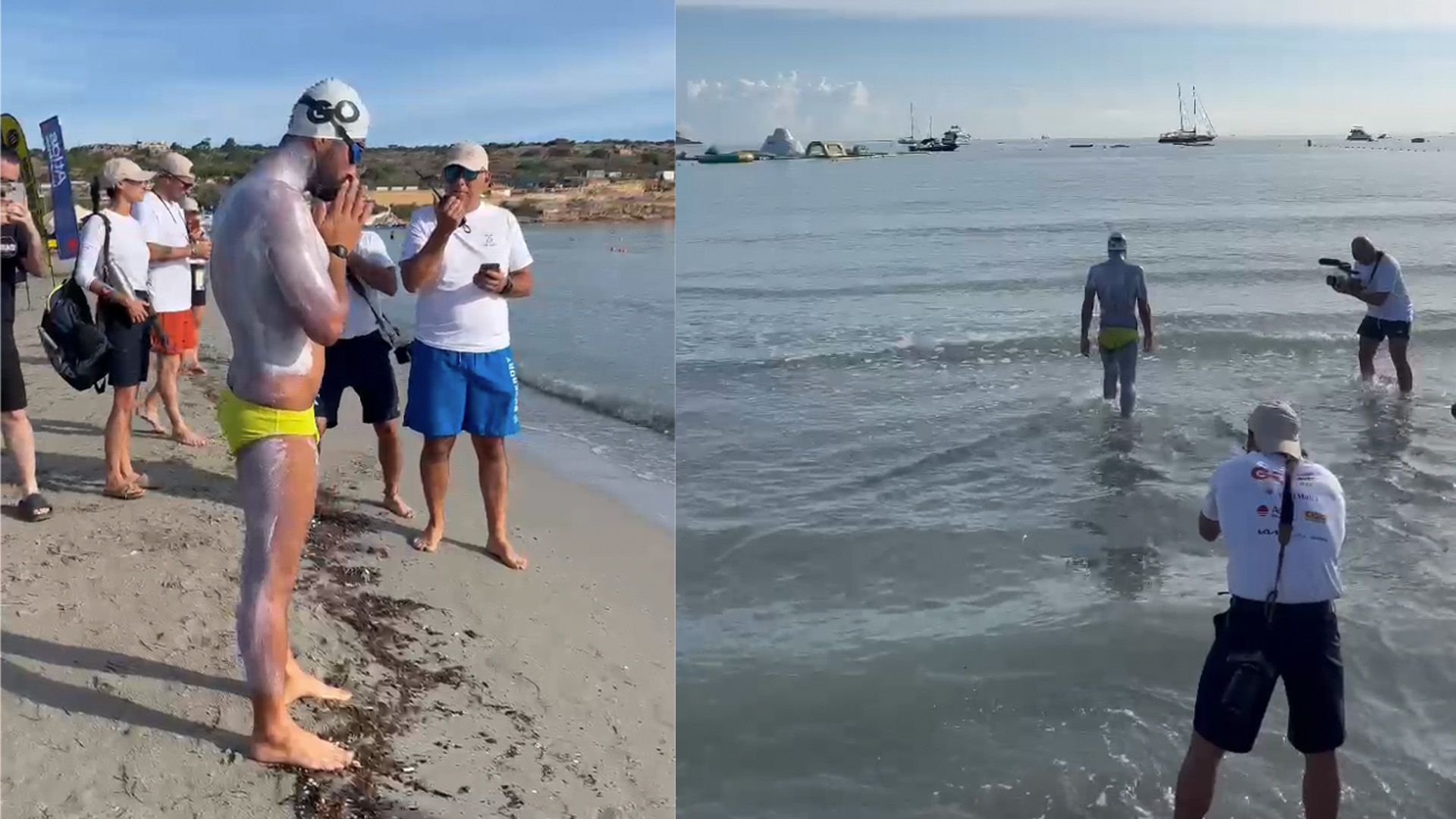 Neil Agius Sets Off on Record-Breaking Swim Around the Malt…