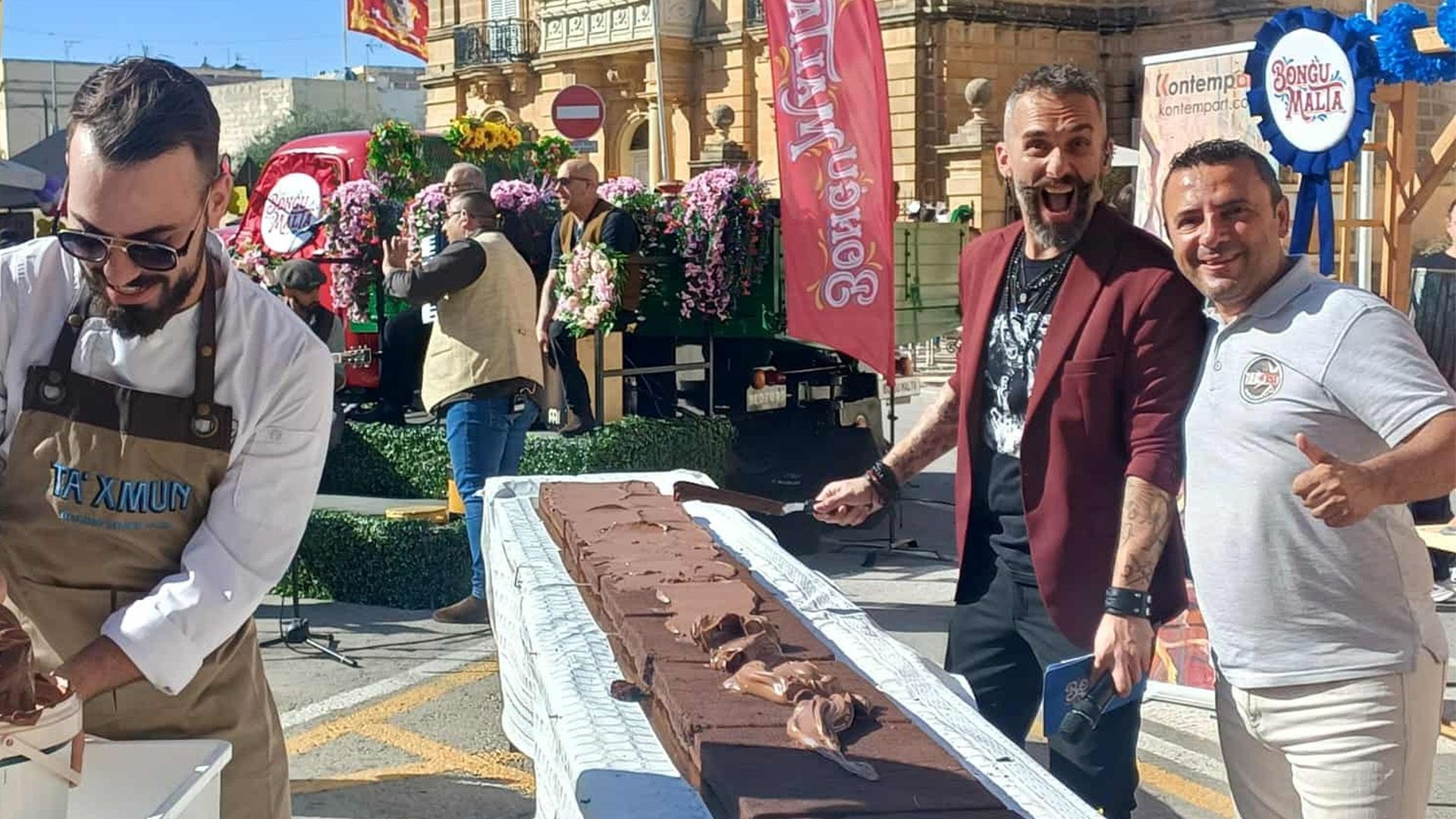 Malta's Longest Cake for Gordon Bonello's Birthday