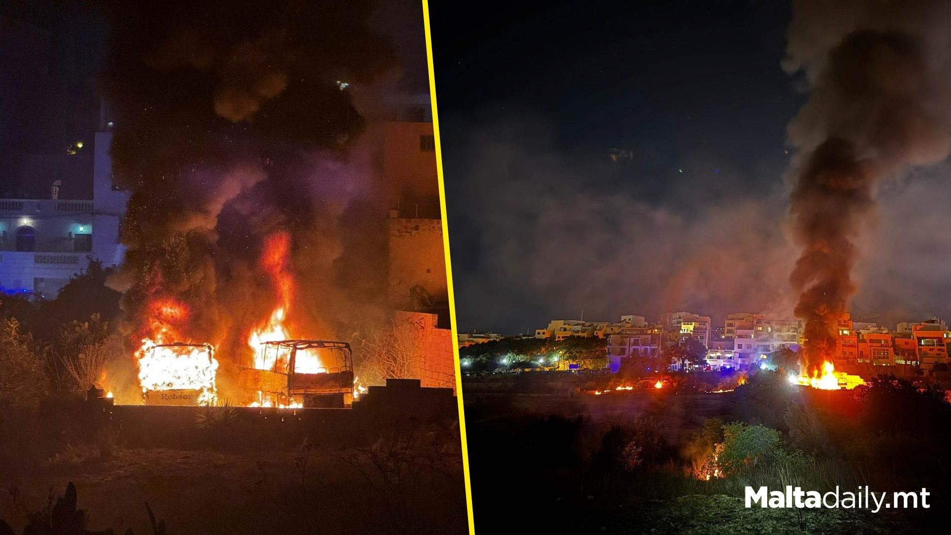 Wildfire Escalates into Industrial Fire In Naxxar