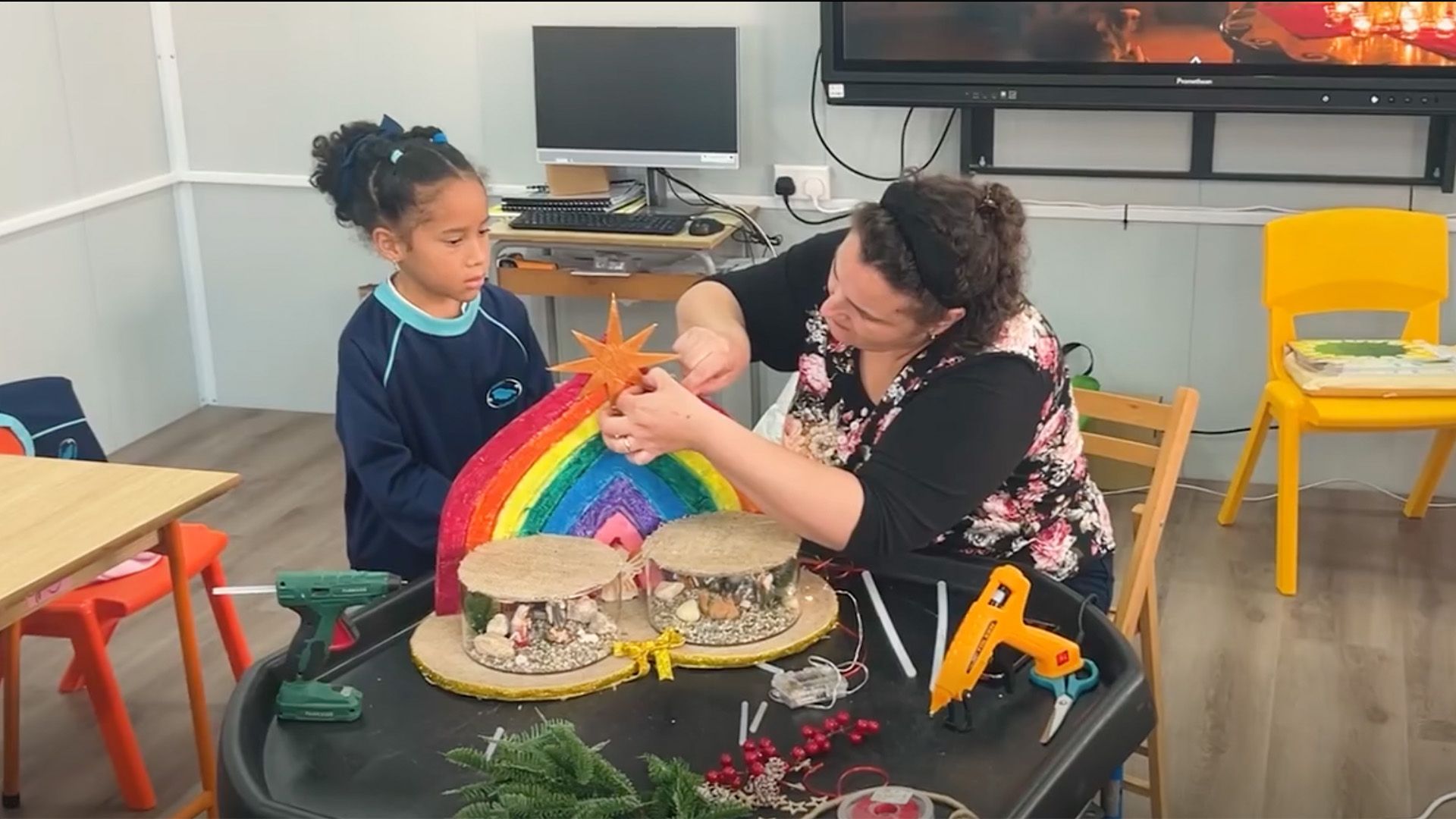 Kids Build Crib for Rainbow Ward at Mater Dei