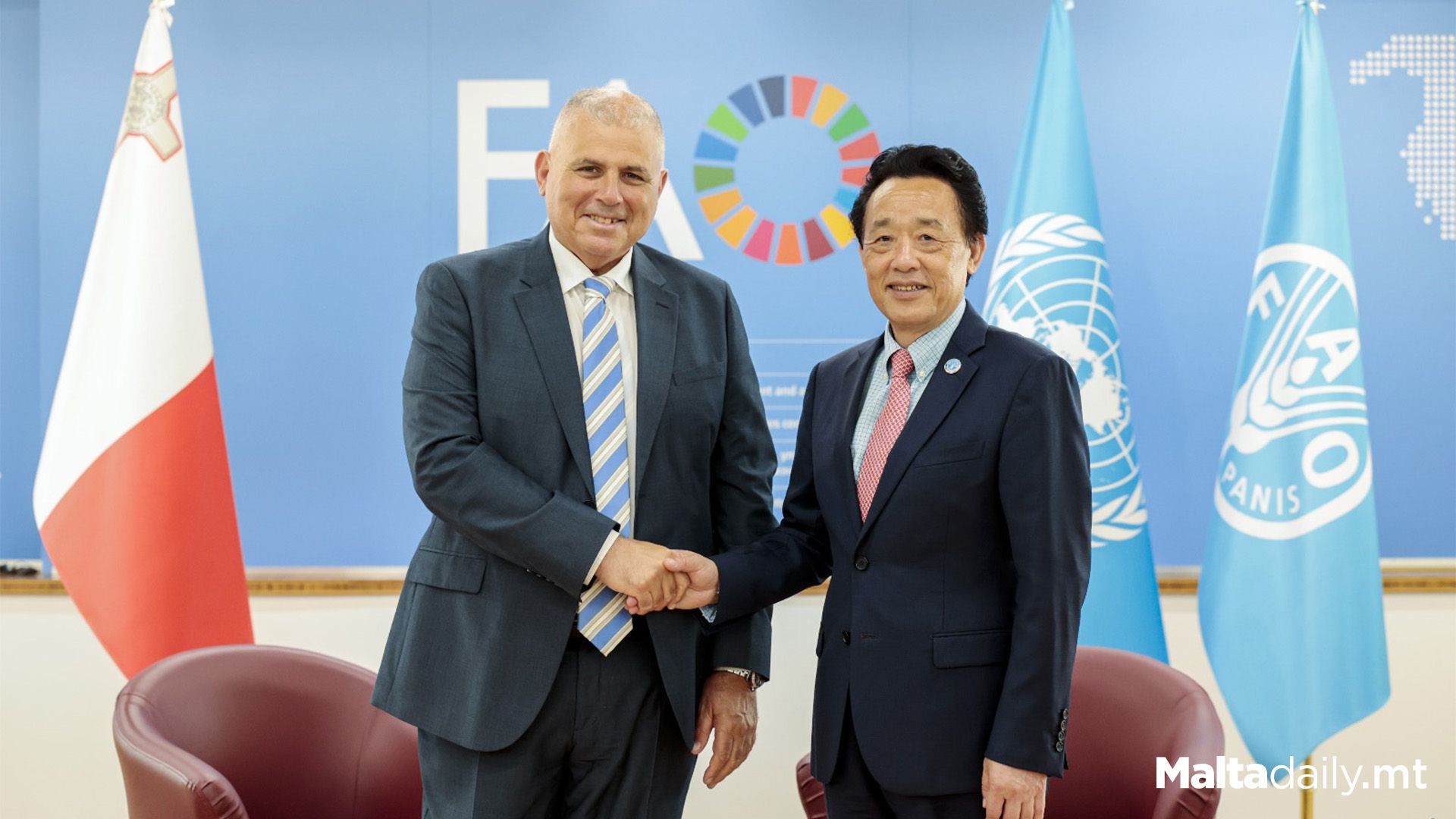 Minister Anton Refalo Meets With The FAO Director-General