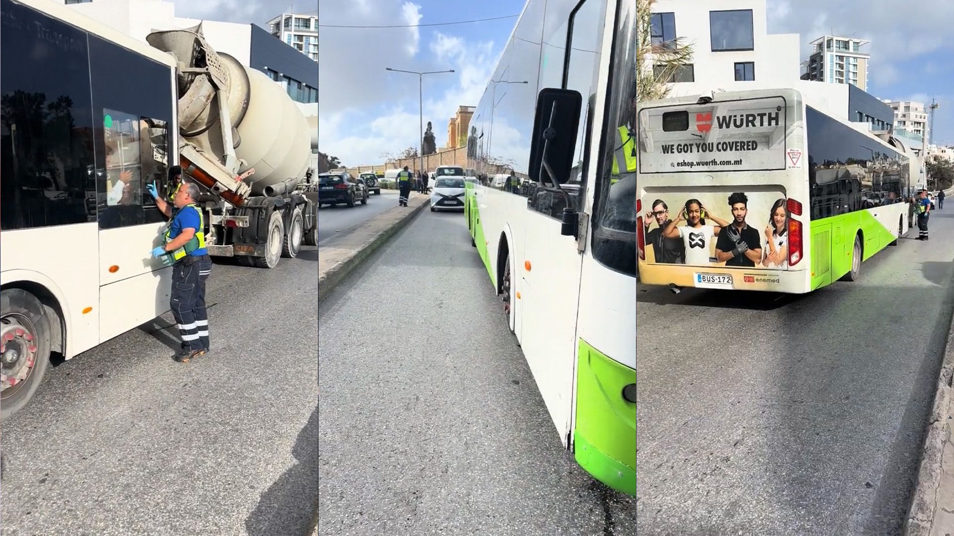 Chaos in St. Julian’s As Bus Blocks Ambulance