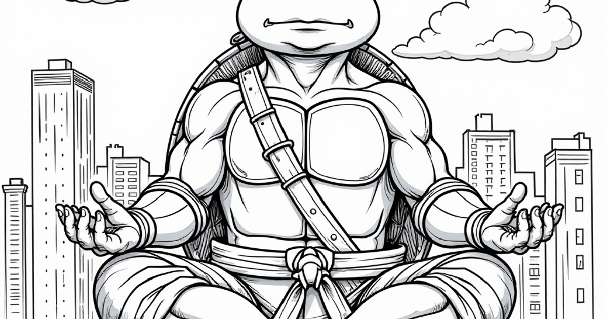20 Ninjaturtle Coloring Pages | AI Colouring Page