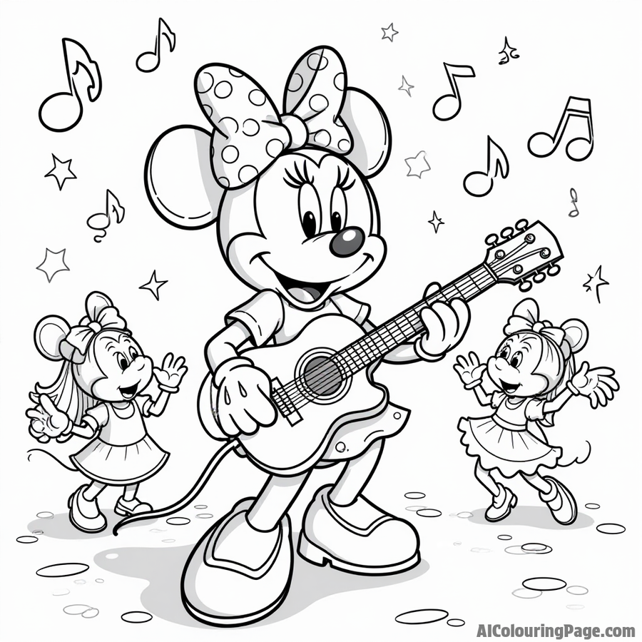 Free Minnie Mouse Coloring Pages - Print in 60 Seconds | AI Colouring Page