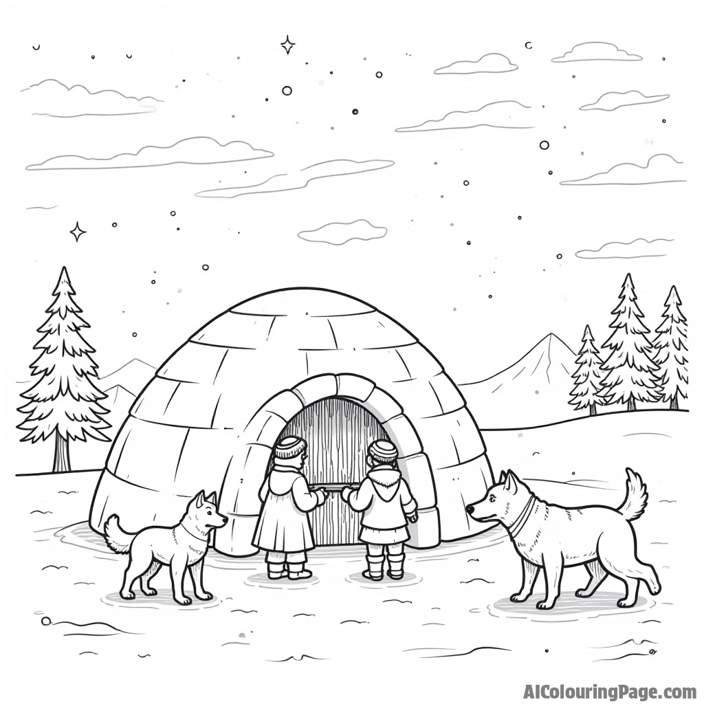 Free Alaska Coloring Pages - Print in 60 Seconds | AI Colouring Page