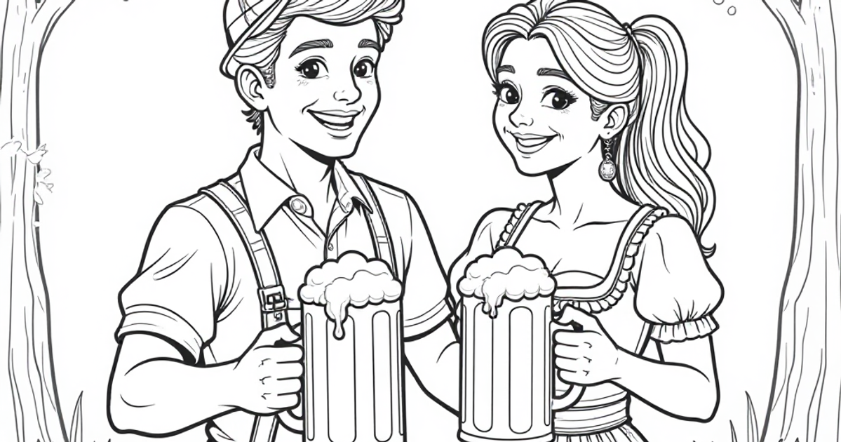 Free Oktoberfest Coloring Pages - Print in 60 Seconds | AI Colouring Page