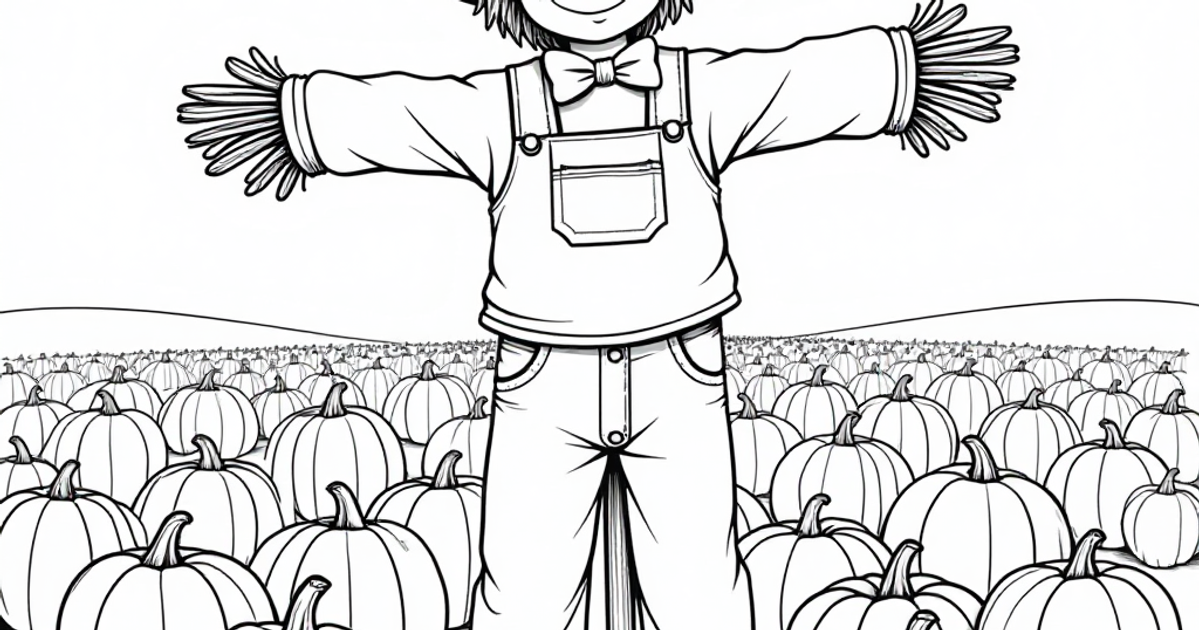 Fall Season Theme Coloring Page | AI Colouring Page