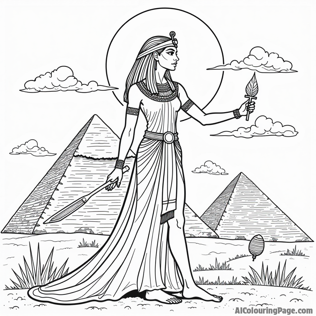 Free Ancient Egypt Coloring Pages - Print in 60 Seconds | AI Colouring Page