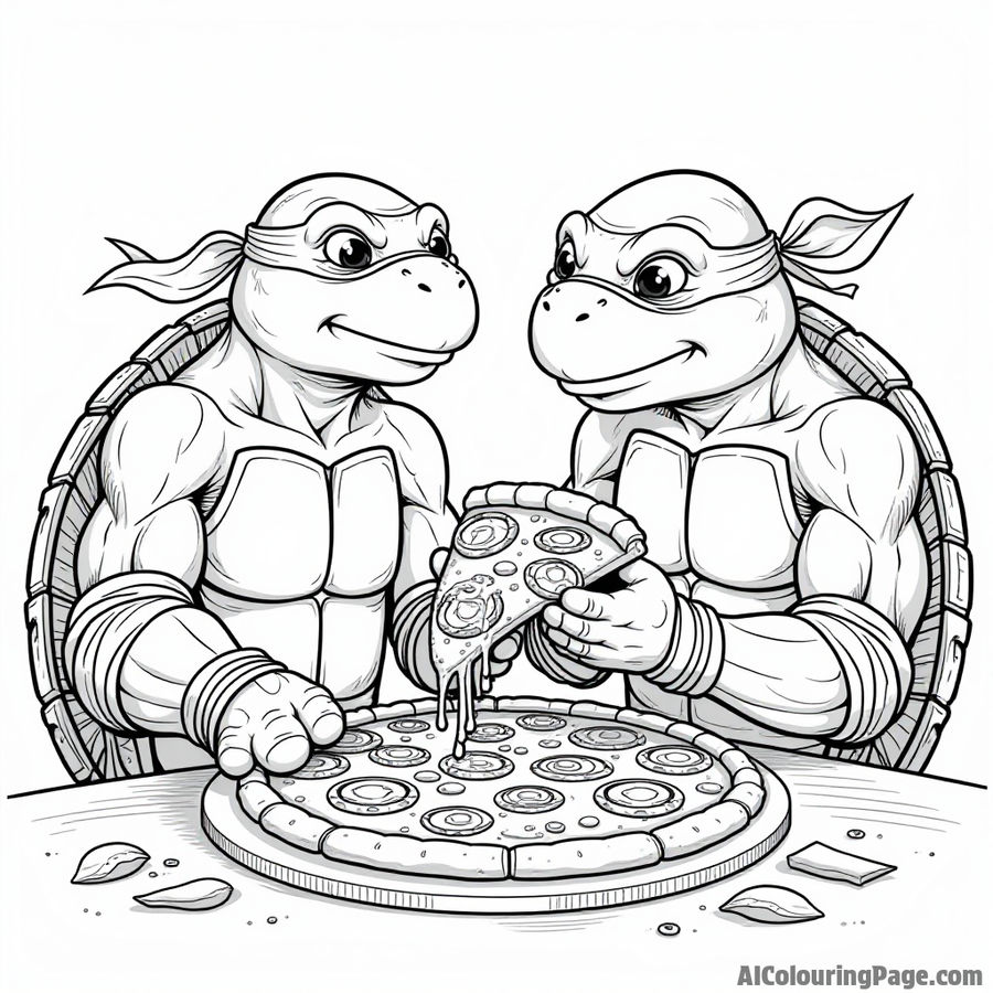 20 Ninjaturtle Coloring Pages | AI Colouring Page
