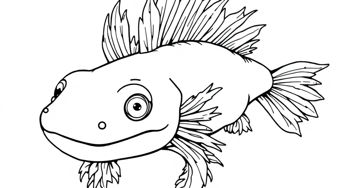 16 Axolotl Coloring Fun Feathery Gills Tiny Books And Pond Adventures ...
