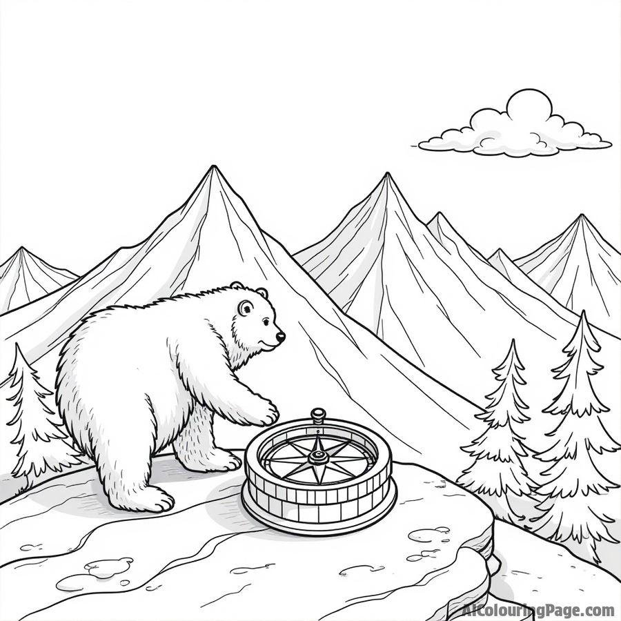 Free Compass Coloring Pages - Print in 60 Seconds | AI Colouring Page