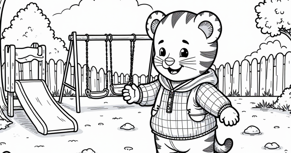 Free Daniel Tiger Coloring Pages - Print in 60 Seconds | AI Colouring Page