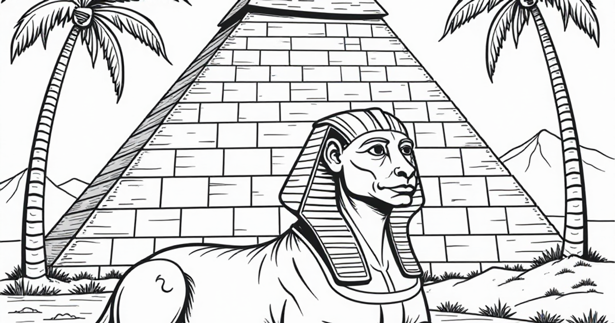 Free Ancient Egypt Coloring Pages - Print in 60 Seconds | AI Colouring Page