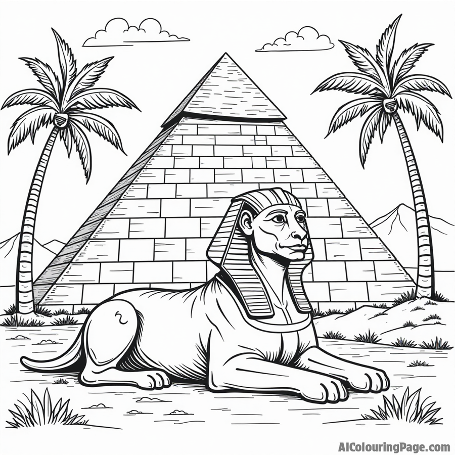 Free Ancient Egypt Coloring Pages - Print in 60 Seconds | AI Colouring Page