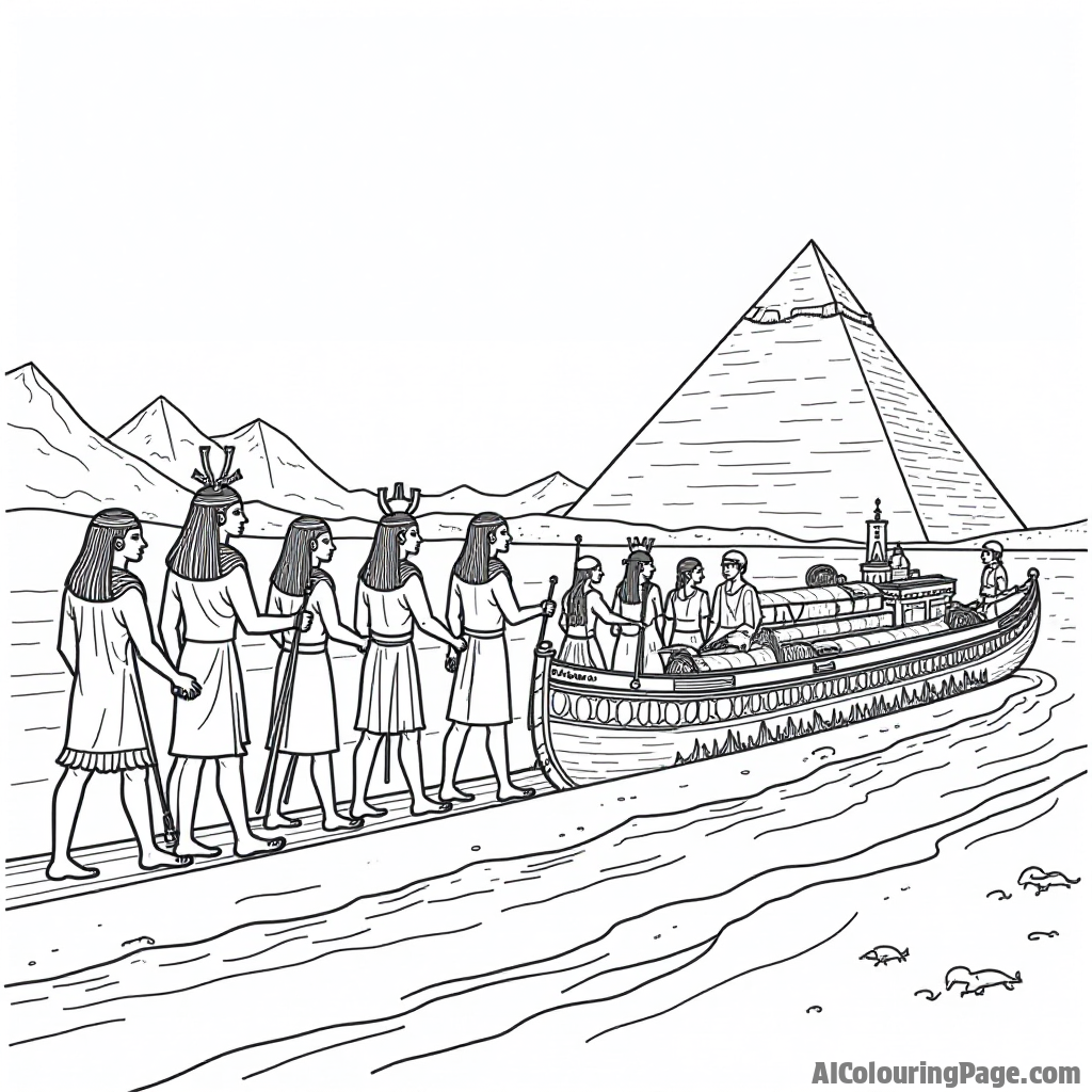 Free Ancient Egypt Coloring Pages - Print in 60 Seconds | AI Colouring Page
